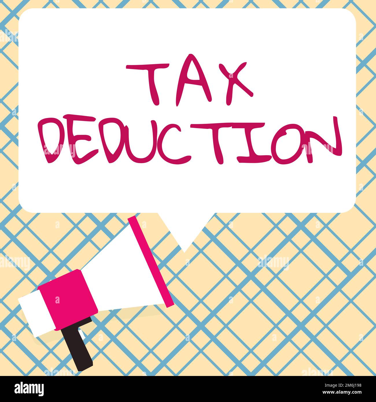 Sign displaying Tax Deduction. Business showcase amount subtracted from ...