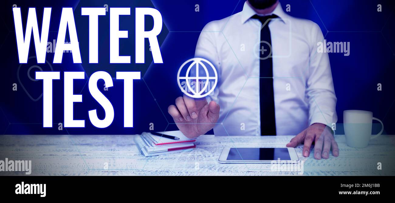 Writing displaying text Water Test. Business overview Sampling of ...