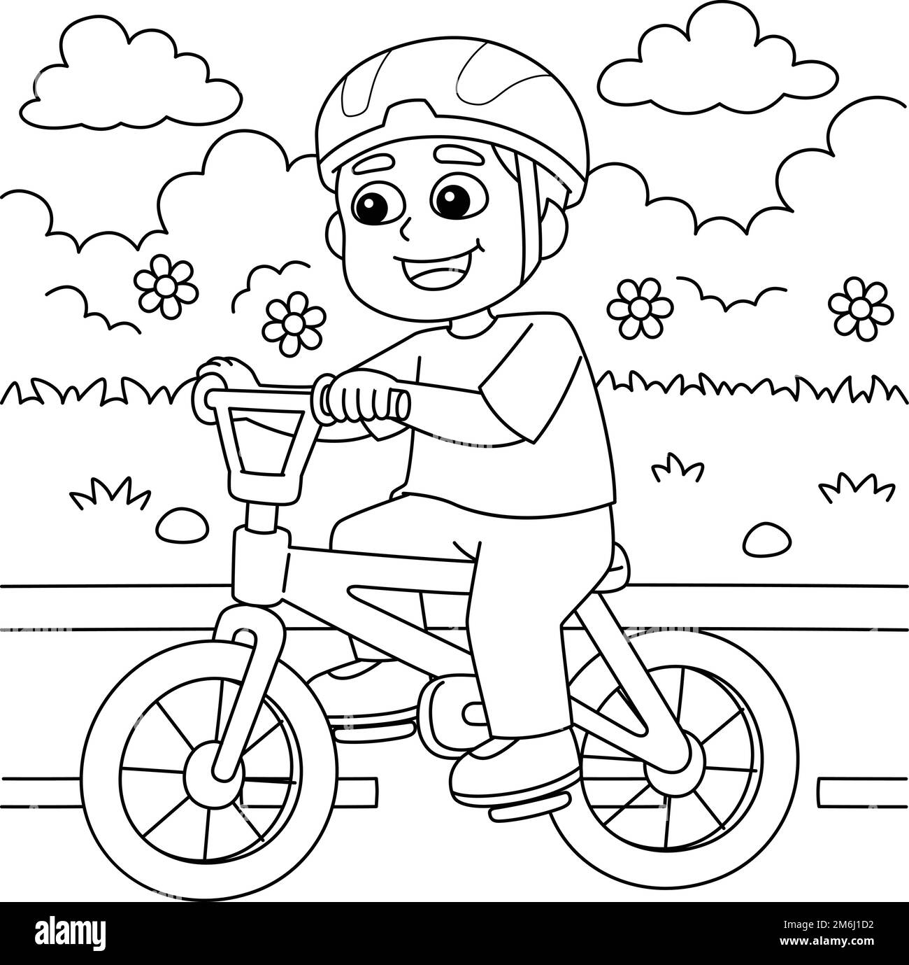 Bike Safety Coloring Pages