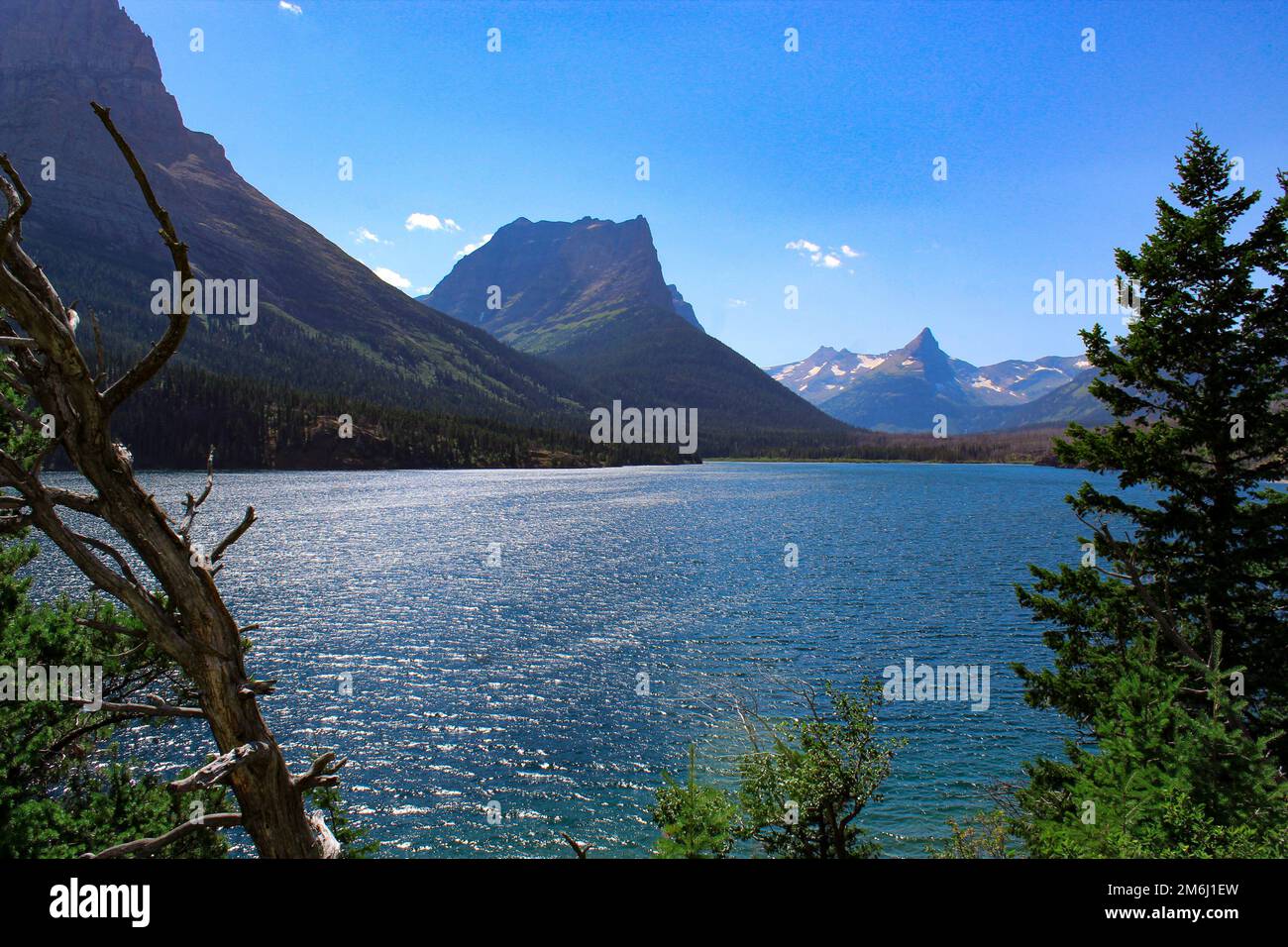 Saint Mary Lake, Glacier National Park in Montana Stock Photo - Alamy