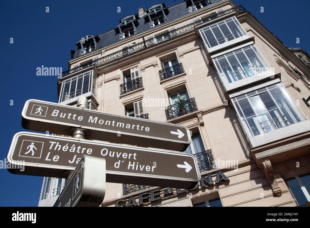 Street signs in the streets of Paris montmartre in 2014 Stock Photo - Alamy