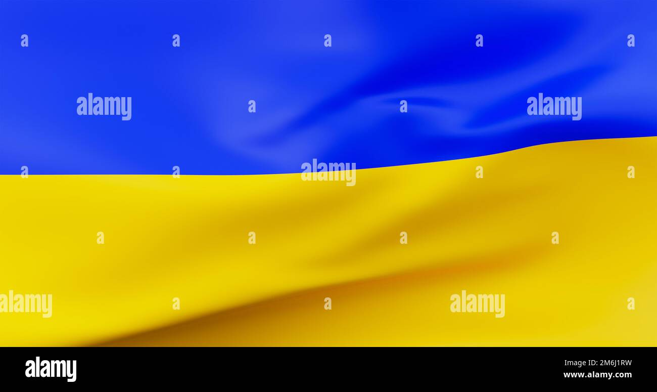 The Ukrainian flag Stock Photo - Alamy