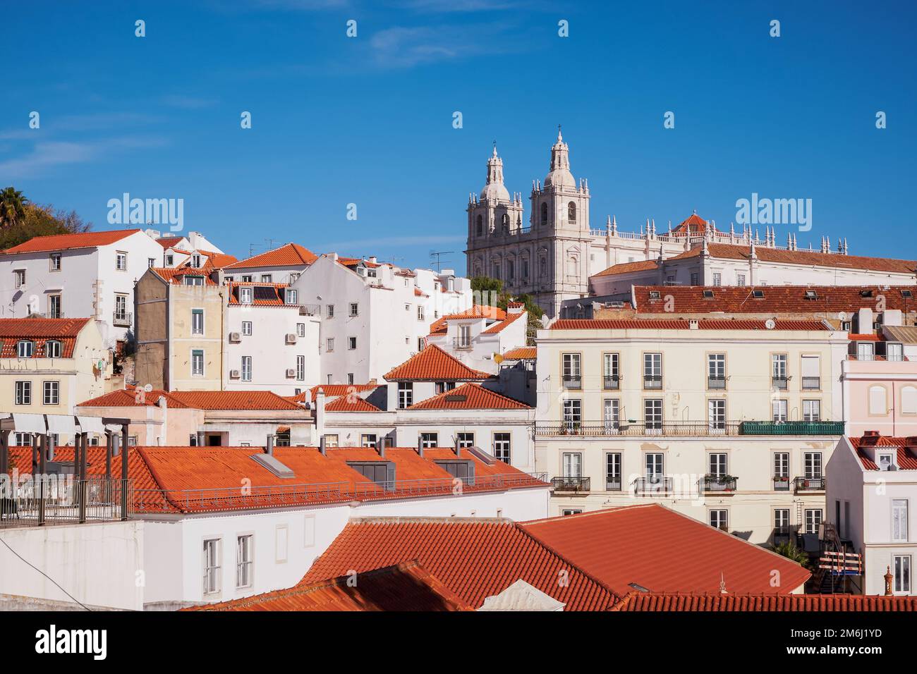 Panorama View - Santa Luzia viewpoint (miradouro), with view to Alfama ...
