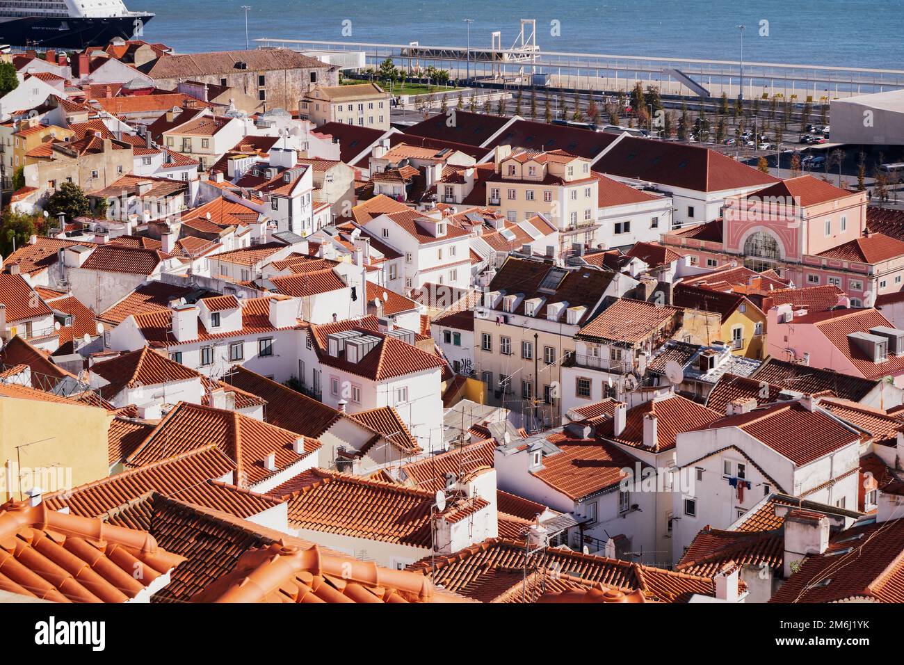 Panorama View - Santa Luzia viewpoint (miradouro), with view to Alfama ...