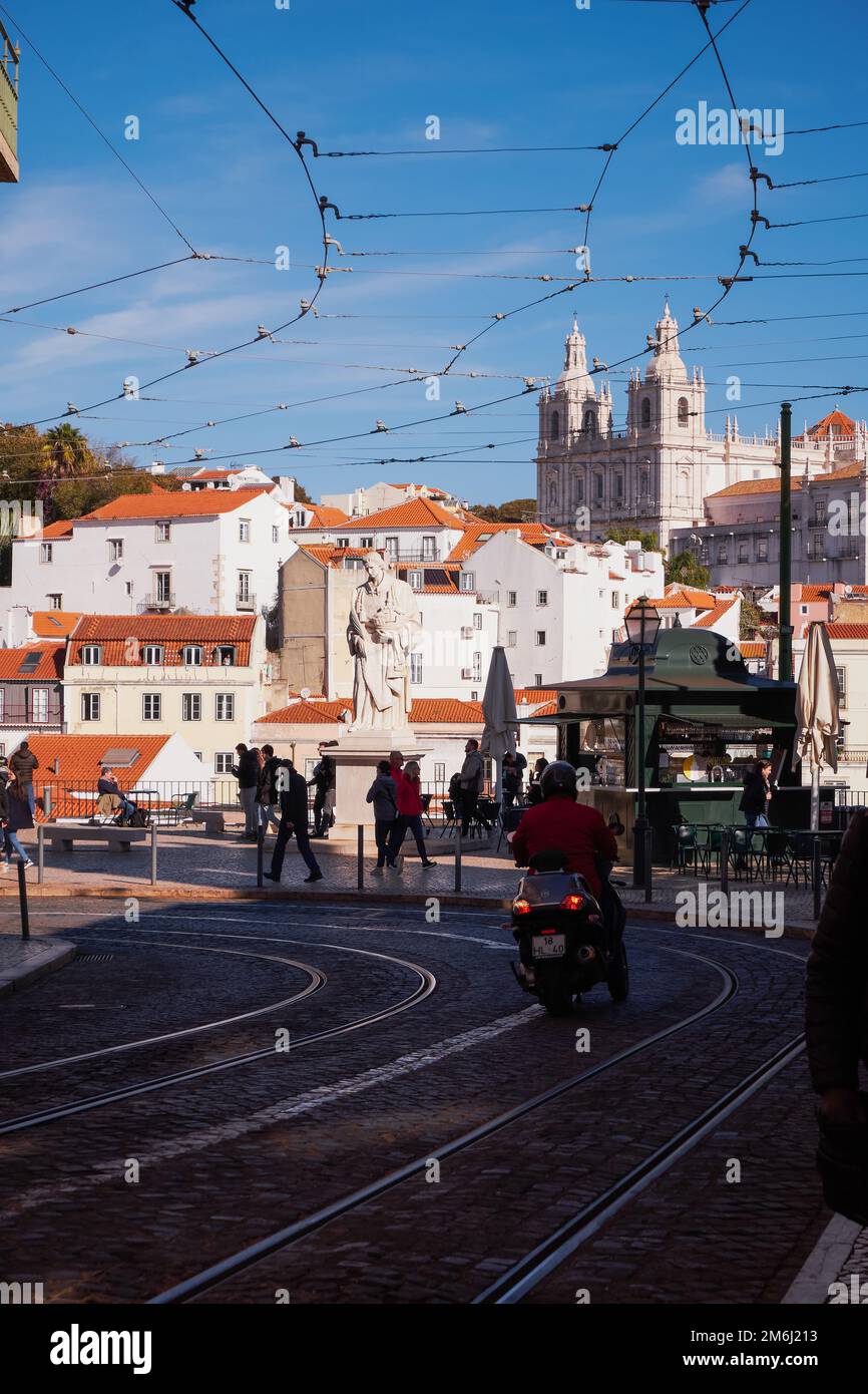 Panorama View - Santa Luzia viewpoint (miradouro), with view to Alfama ...