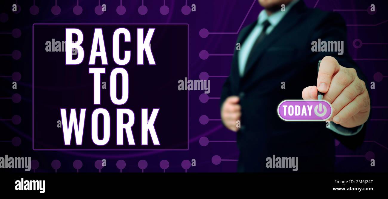 Employee welcome back sign hi-res stock photography and images - Alamy