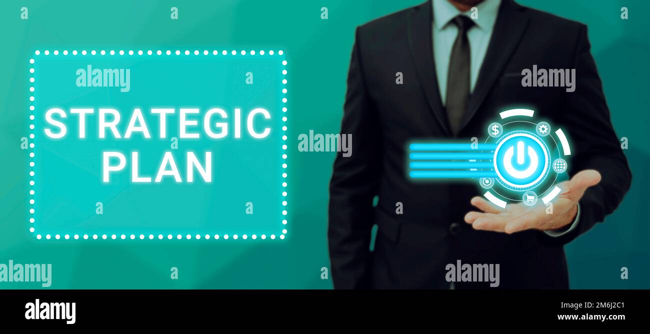 Conceptual display Strategic Plan. Word for A process of defining ...