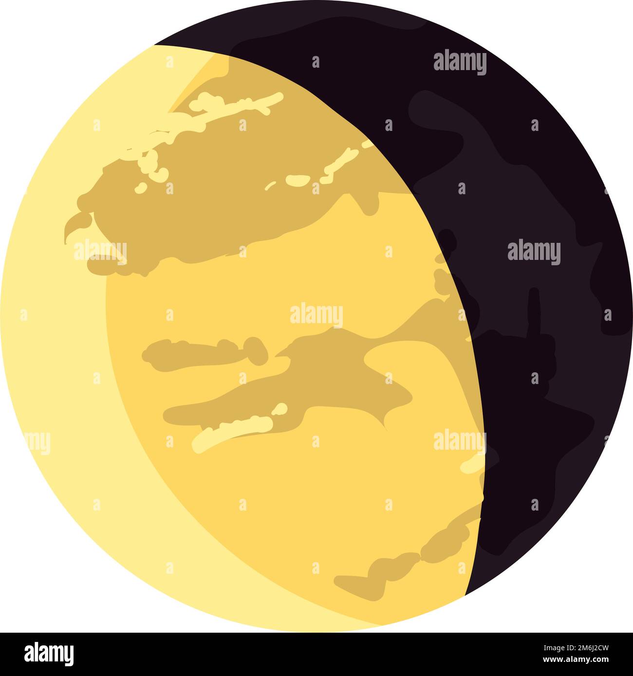 flat first quarter moon Stock Vector Image & Art - Alamy