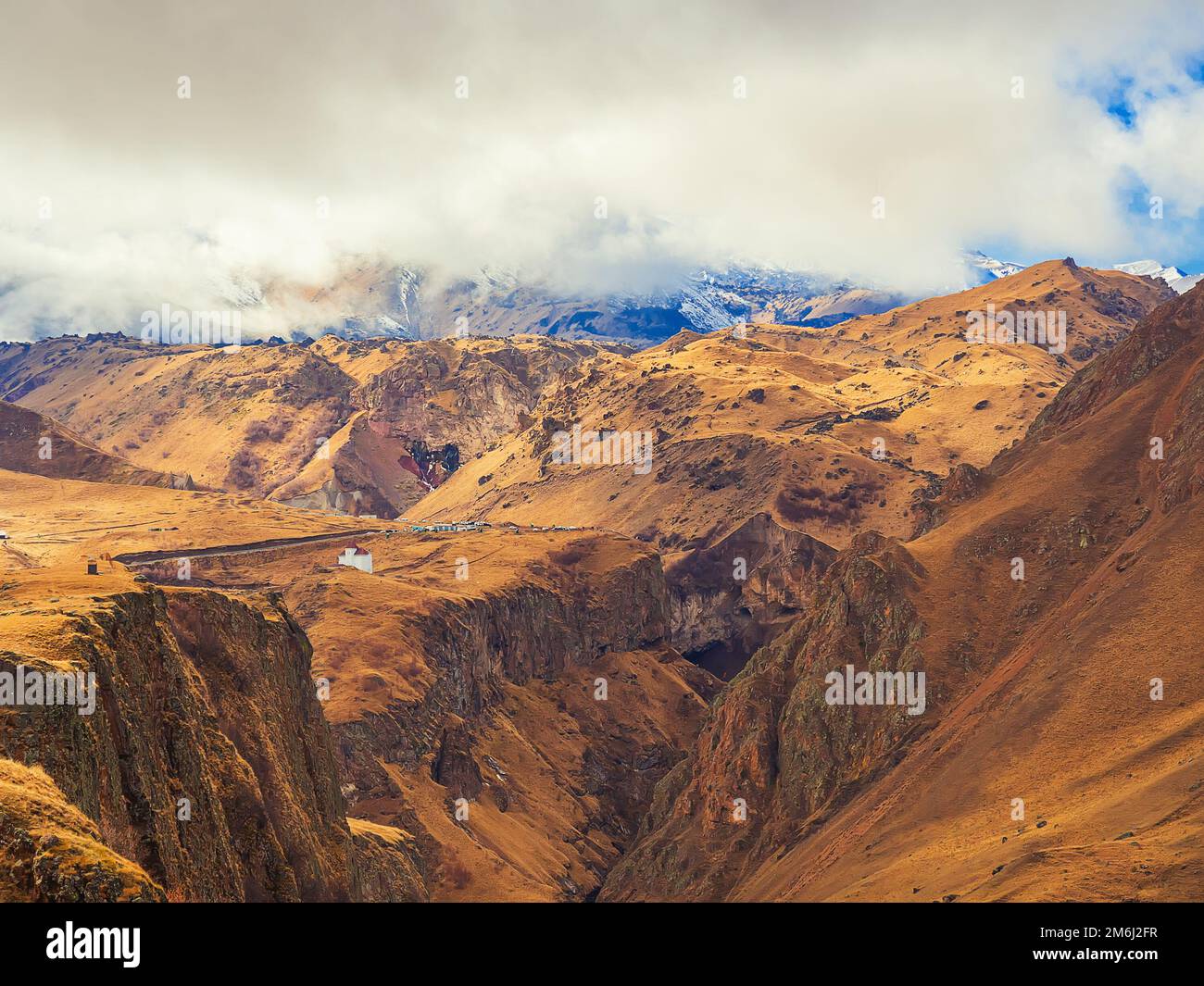 The splendor of the autumns of the mountain valley in the area of the ...