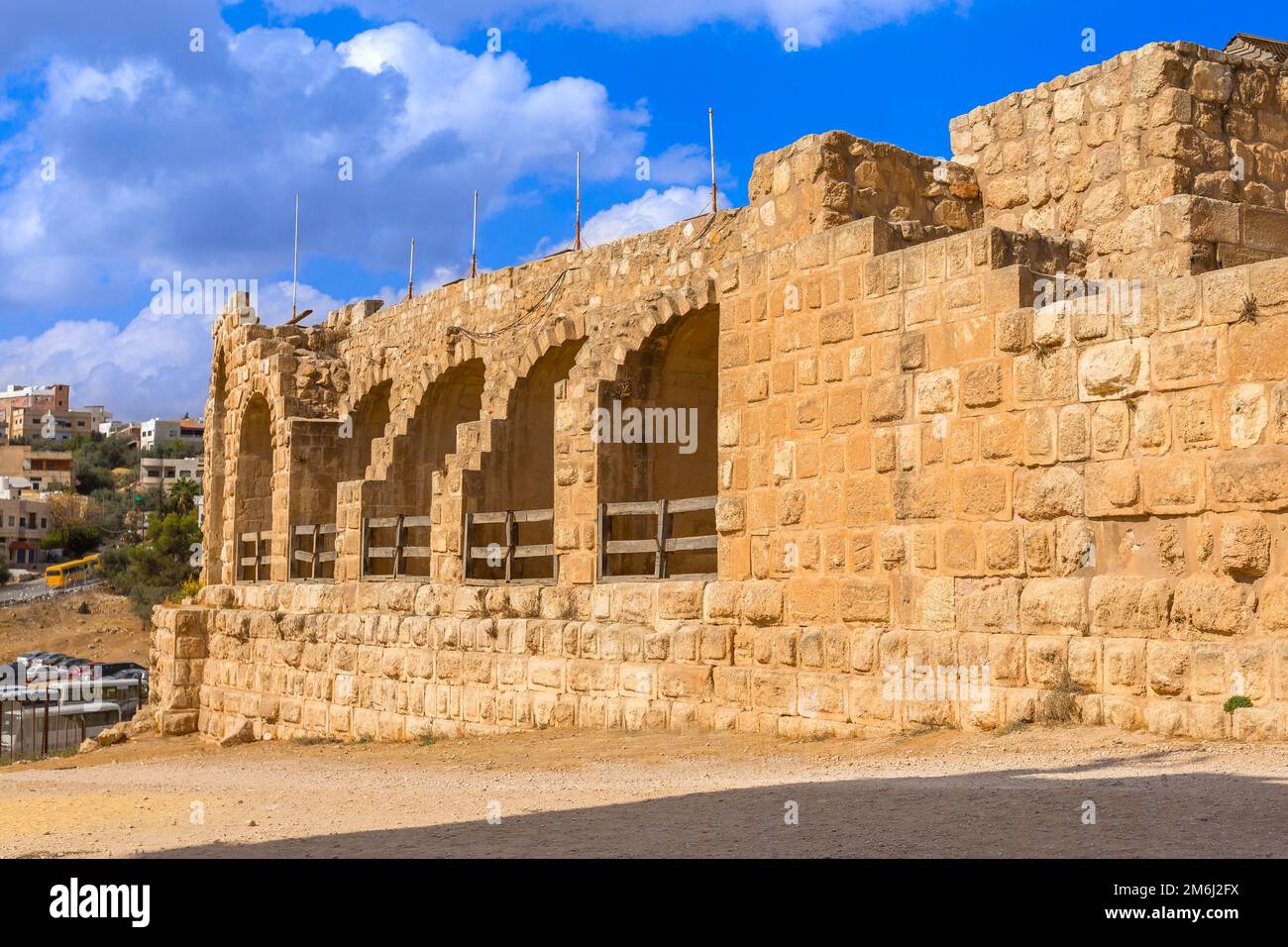Jerash, Jordan, Roman Hippodrome at Archaeological Site with the ruins ...