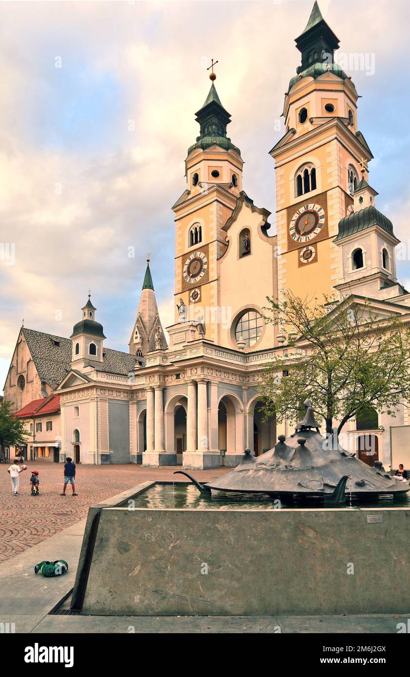 Cathedral of Brixen. The main facade Stock Photo - Alamy