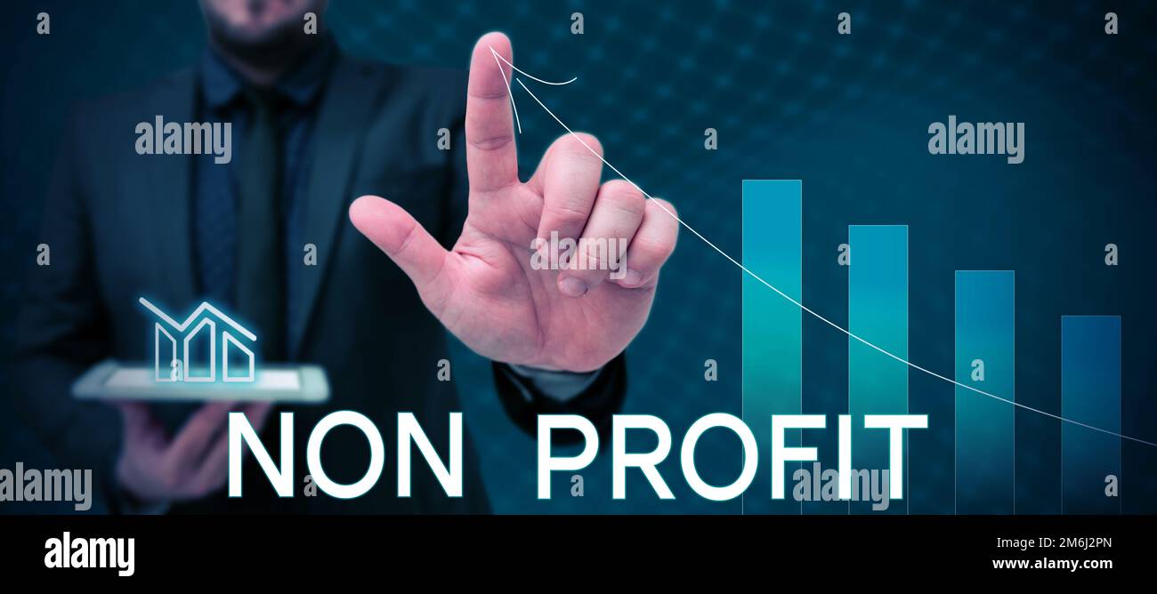 Conceptual display Non Profit. Concept meaning type of organization ...