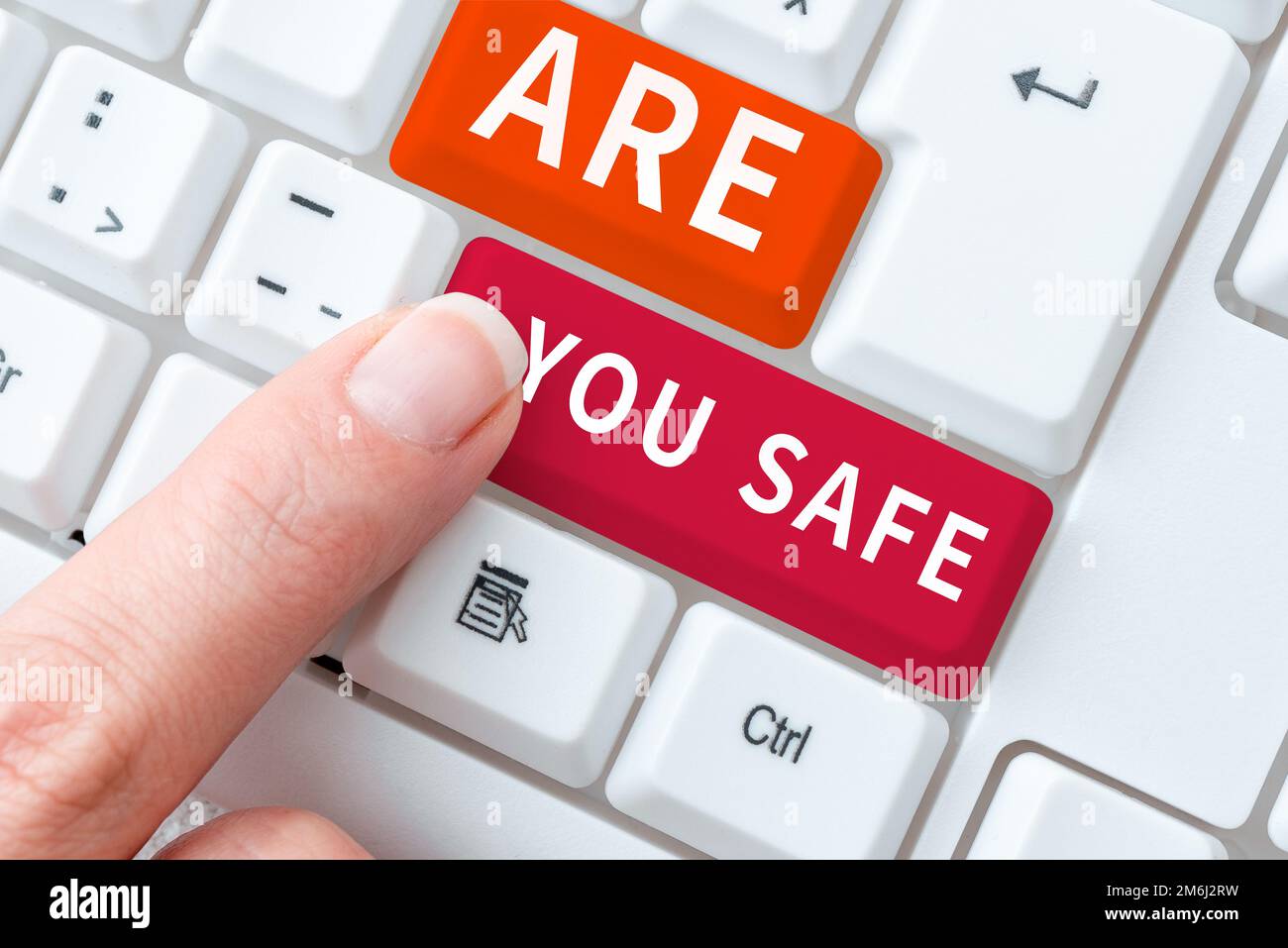 Hand writing sign Are You Safe. Business overview Free from danger Not ...