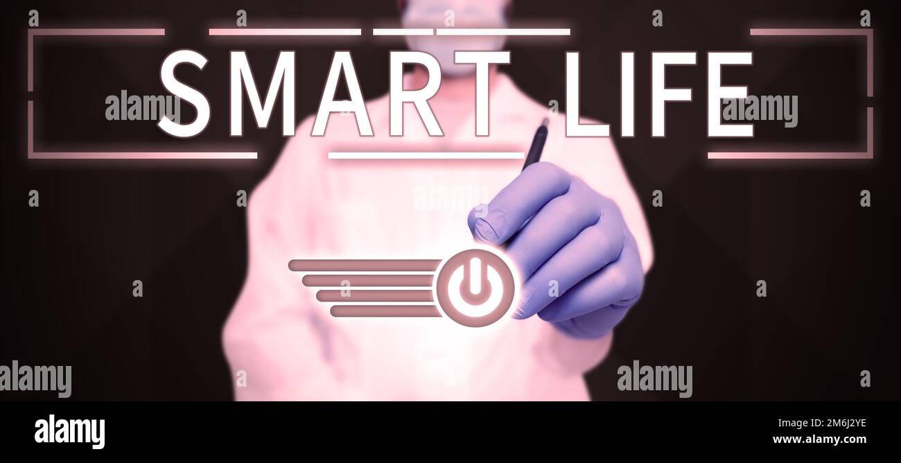 Handwriting text Smart Life. Word for approach conceptualized from a ...