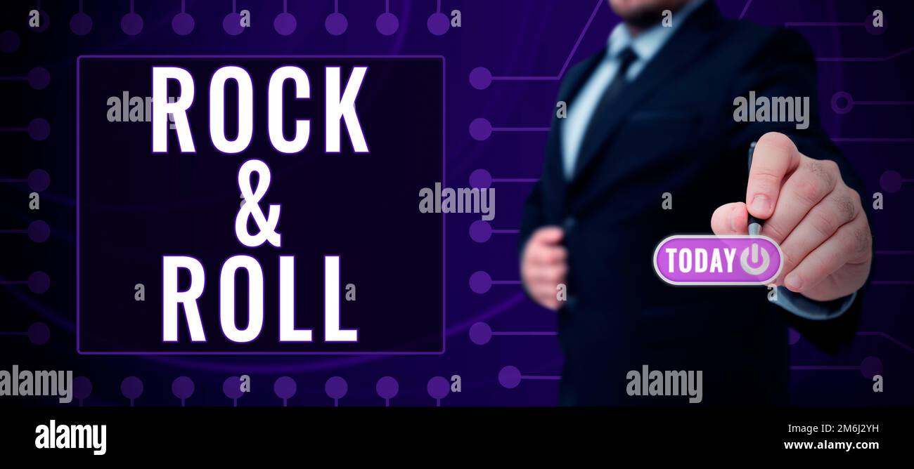 Handwriting text Rock Roll. Business concept musical genre type of ...