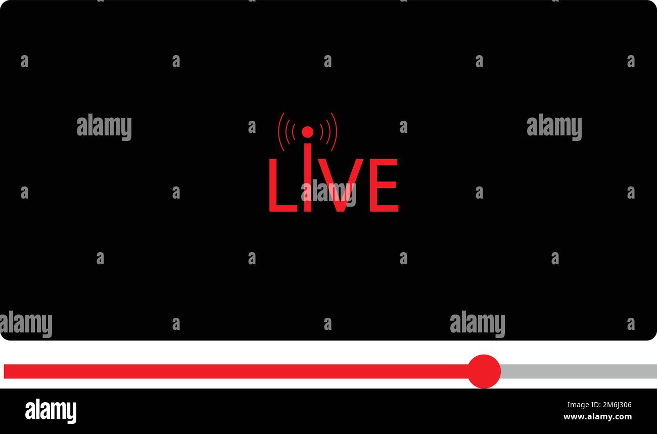 Multimedia video player shape. Live video streaming icon, broadcasting ...