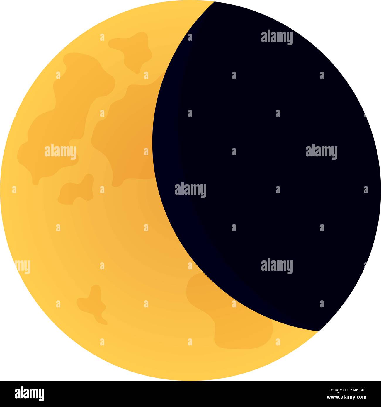 Moon phase waning crescent Cut Out Stock Images & Pictures - Alamy