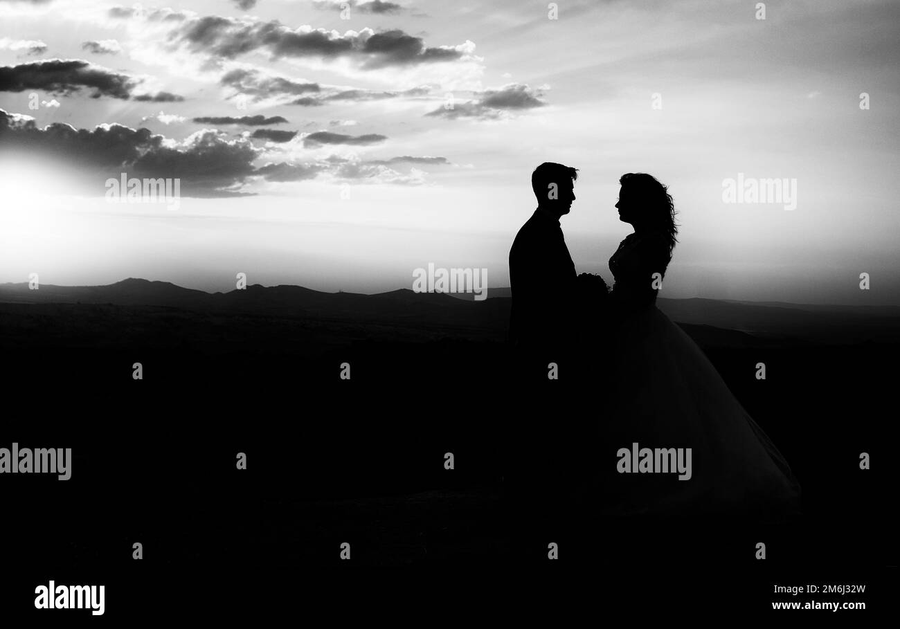 Female bride silhouette hi-res stock photography and images - Alamy