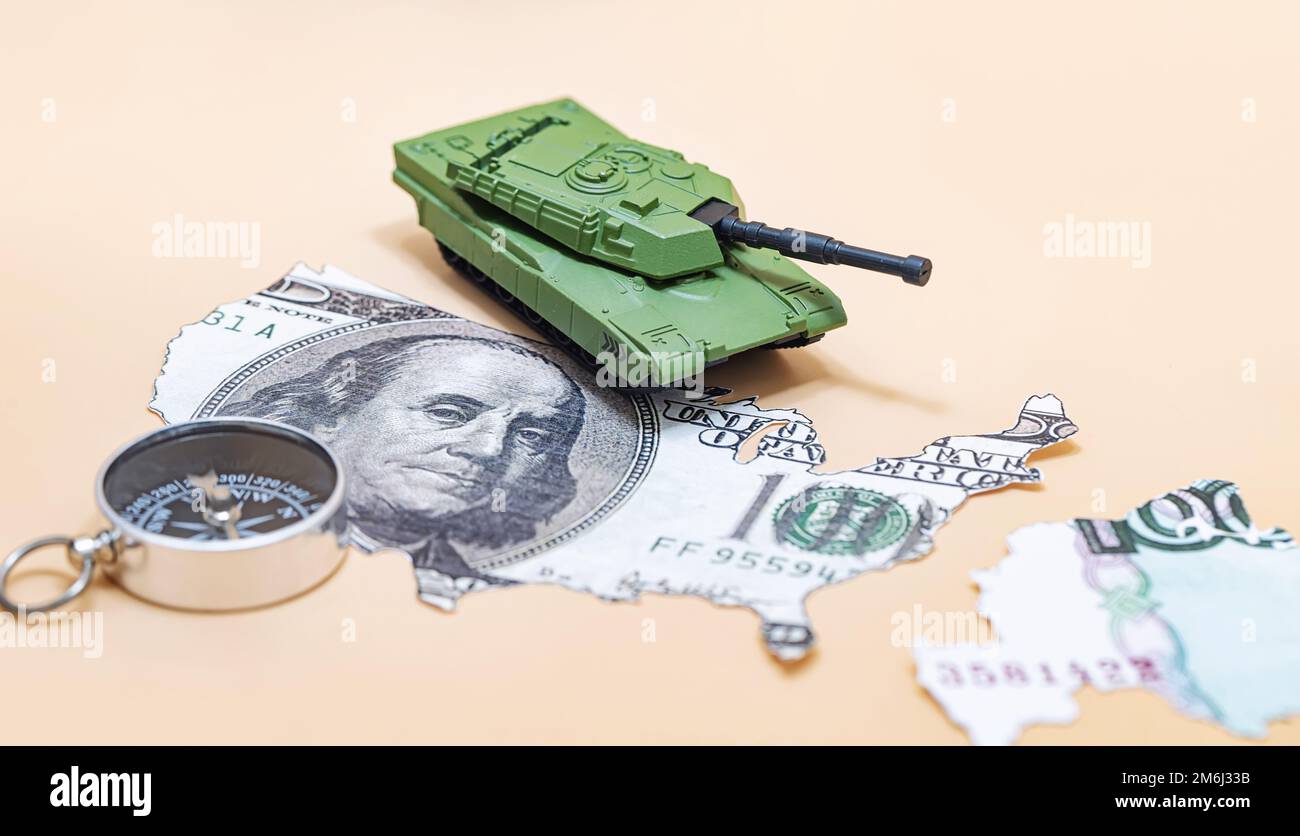 Concept : armed confrontation between the armies of the United States ...