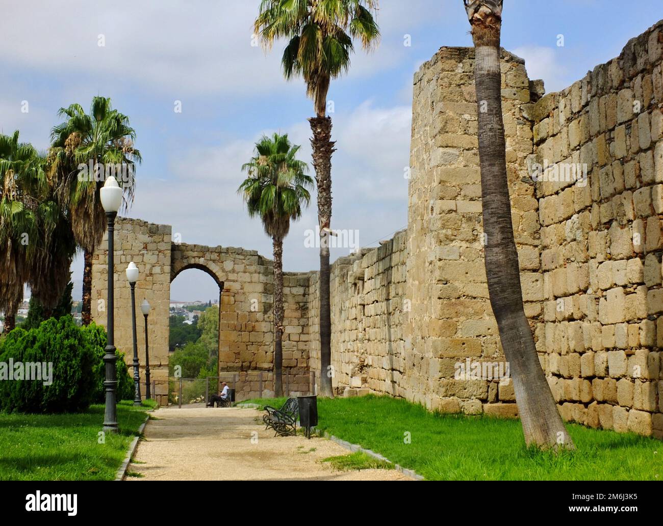 Historical city walls in Merida, Extremadura - Spain Stock Photo - Alamy