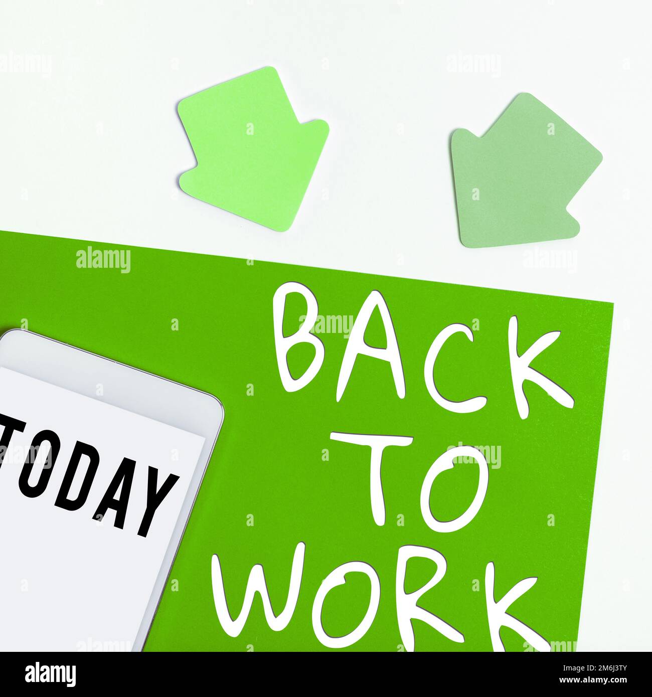 Writing displaying text Back To Work. Business concept Returning to job ...