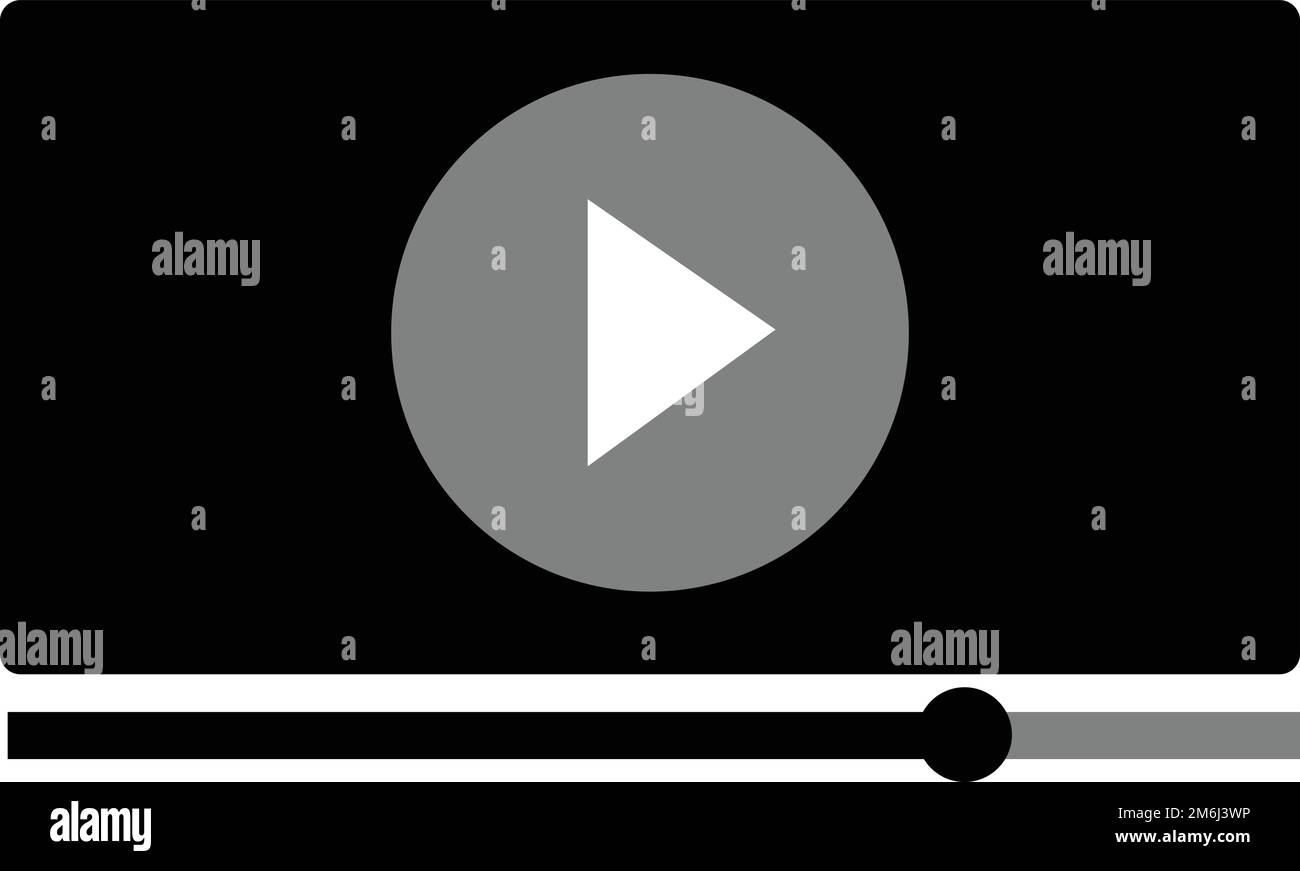 Multimedia video player shape. Live video streaming icon, broadcasting ...
