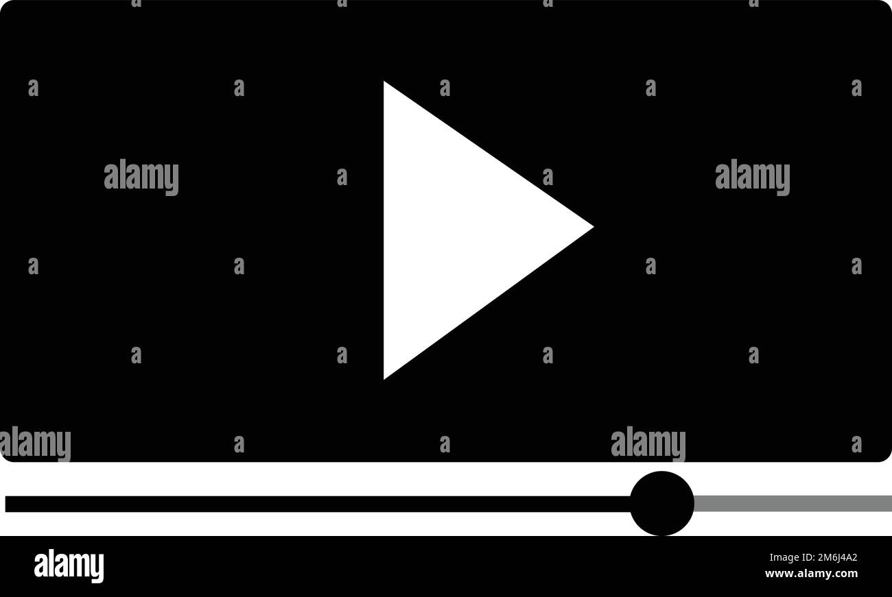 Multimedia video player shape. Live video streaming icon, broadcasting ...