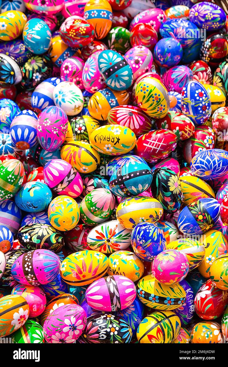 Colorful Easter Eggs background Stock Photo - Alamy
