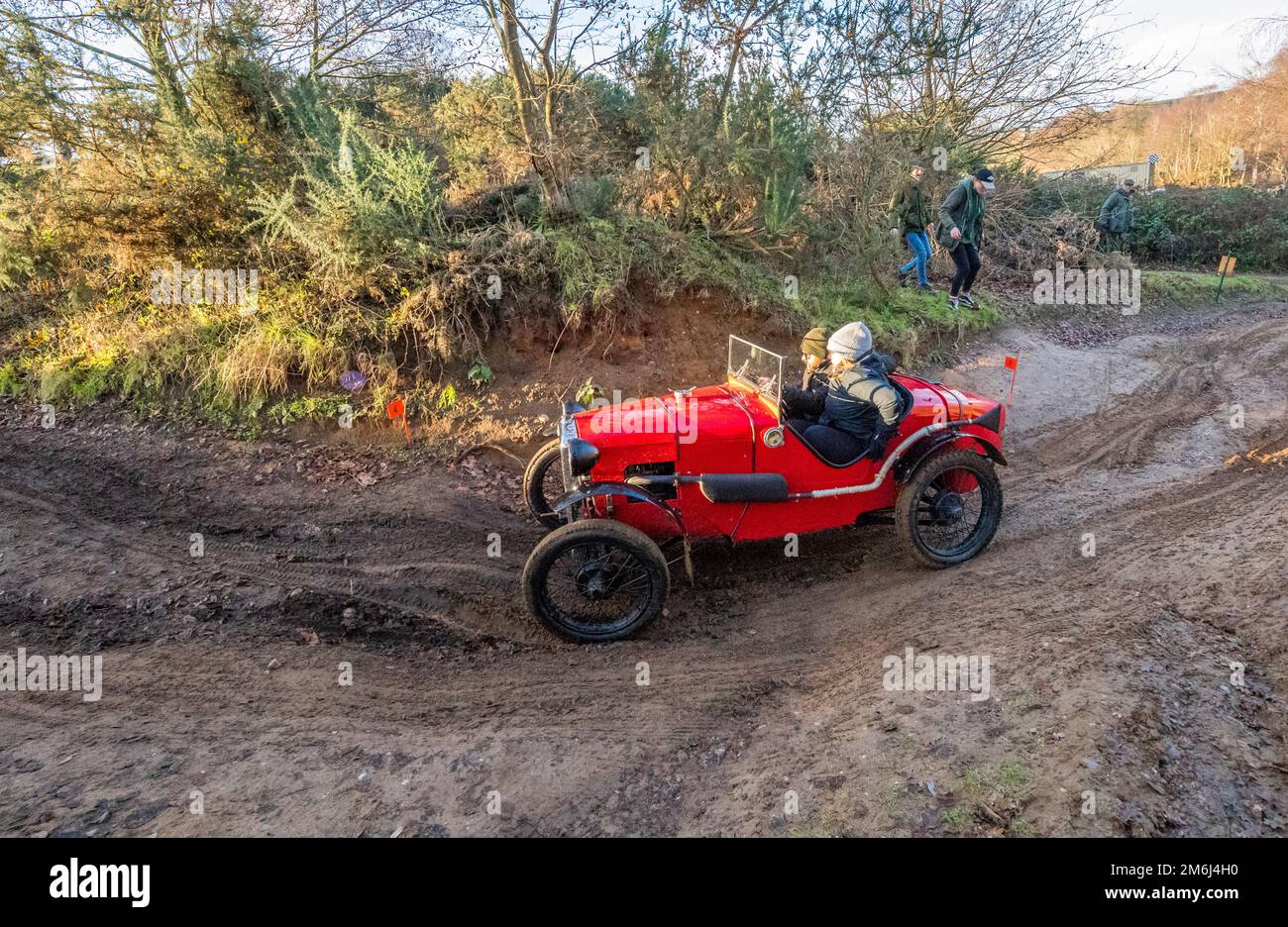 The Pre War Austin 7 car club members taking part in the Dave Wilcox ...