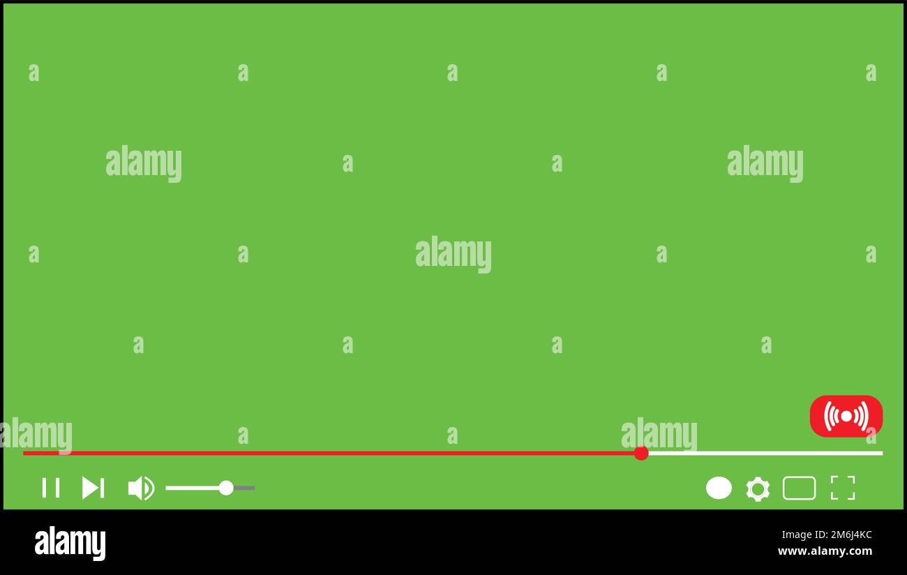 Multimedia video player frame chroma key template. Online video ...