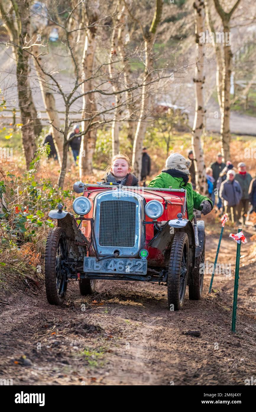 The Pre War Austin 7 car club members taking part in the Dave Wilcox ...