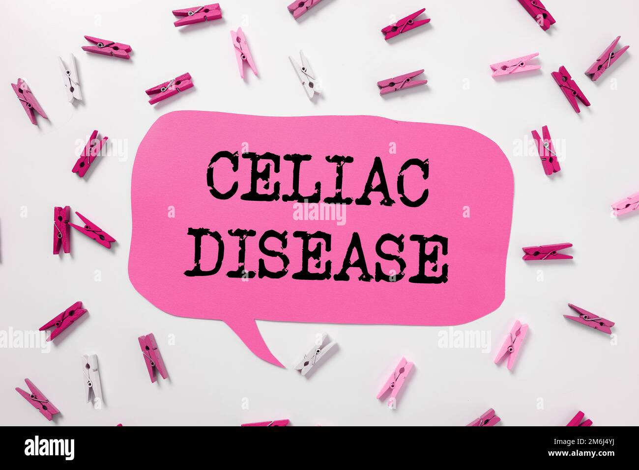 Text sign showing Celiac Disease. Business overview Small intestine is ...