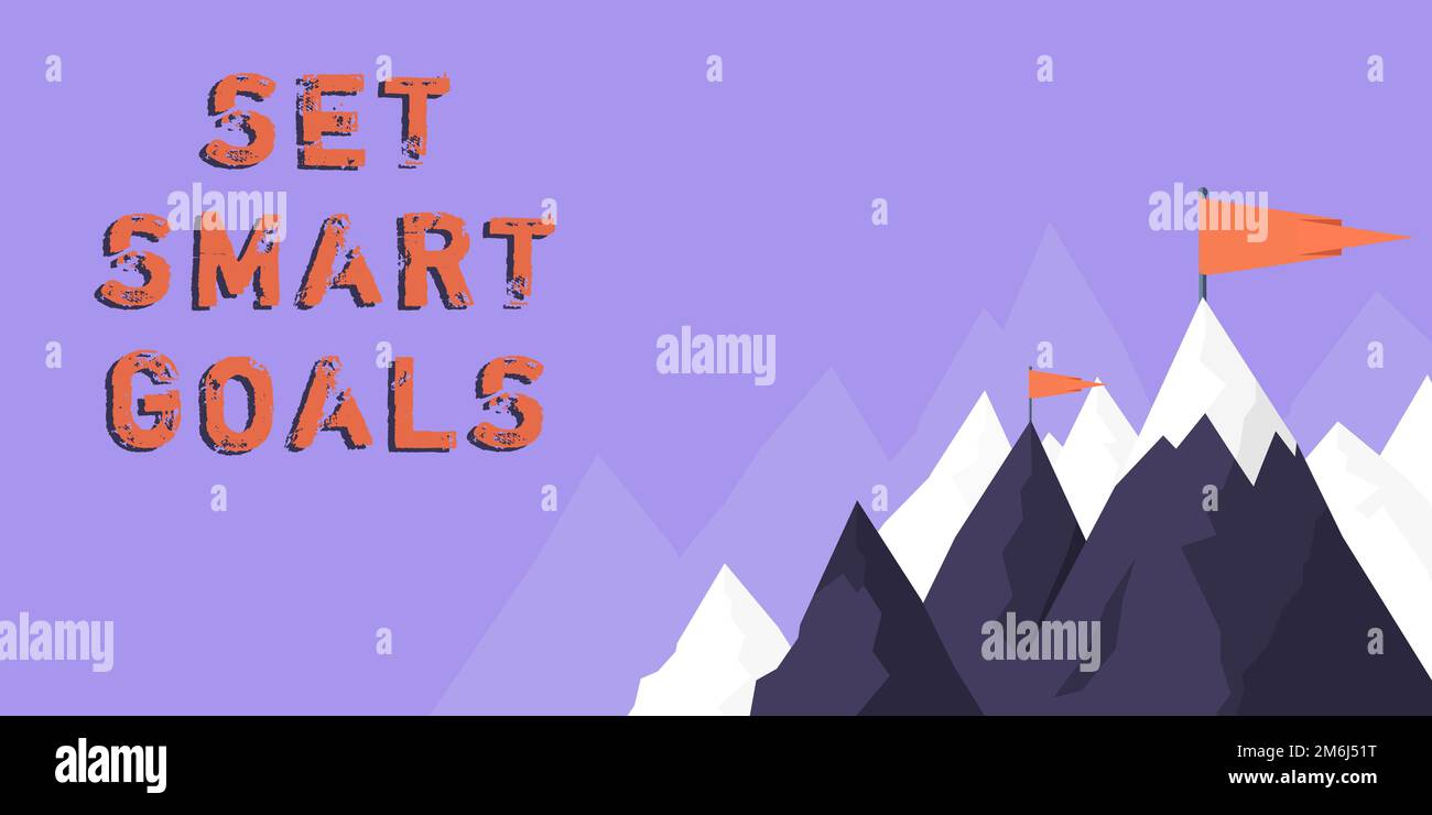 Inspiration showing sign Set Smart Goals. Business concept Establish ...