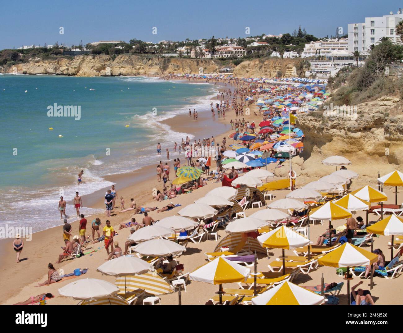 Summer beach in Armacao de Pera, Algarve - Portugal Stock Photo - Alamy