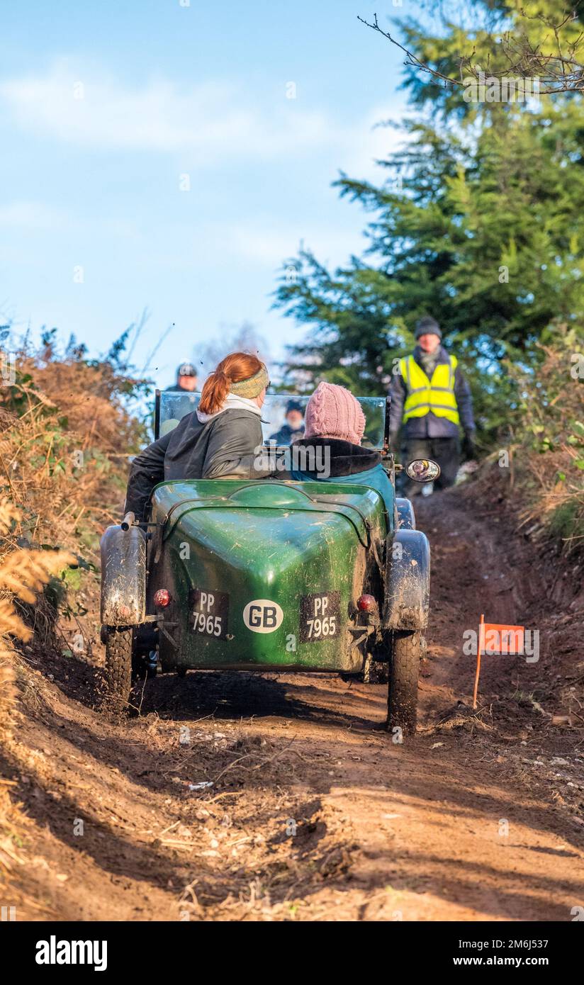 The Pre War Austin 7 car club members taking part in the Dave Wilcox ...