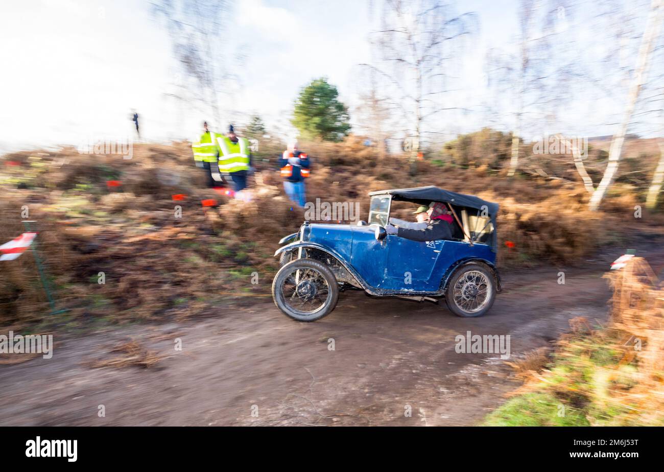 The Pre War Austin 7 car club members taking part in the Dave Wilcox ...