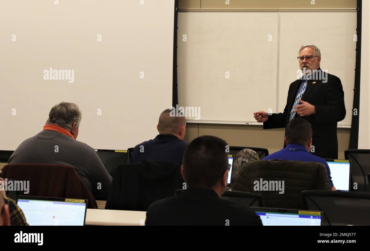 David Fyfe, director of logistics, 88th Readiness Division, speaks ...