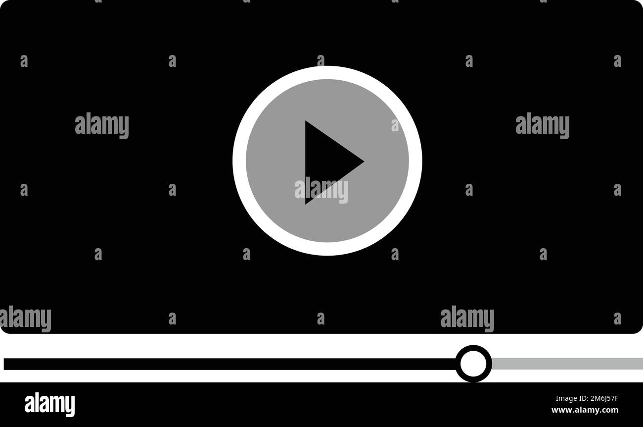 Multimedia video player shape. Live video streaming icon, broadcasting ...