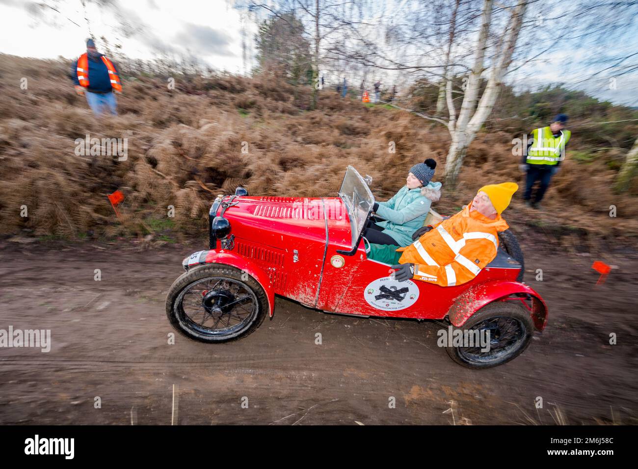 The Pre War Austin 7 car club members taking part in the Dave Wilcox ...