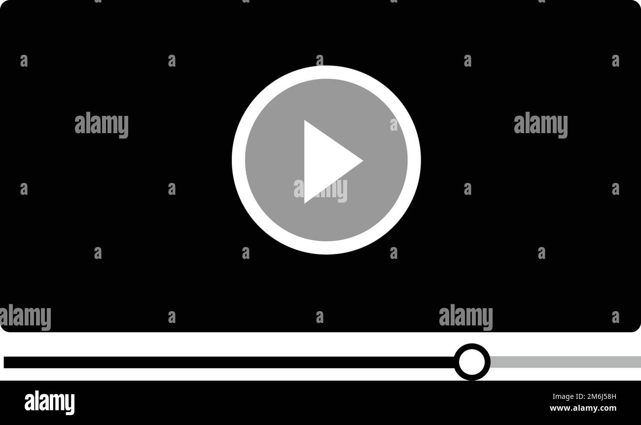 Multimedia video player shape. Live video streaming icon, broadcasting ...