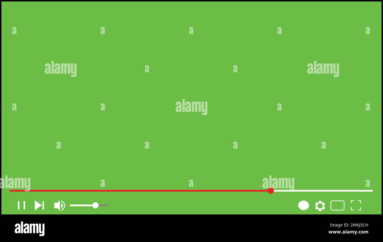 Multimedia video player frame chroma key template. Online video ...