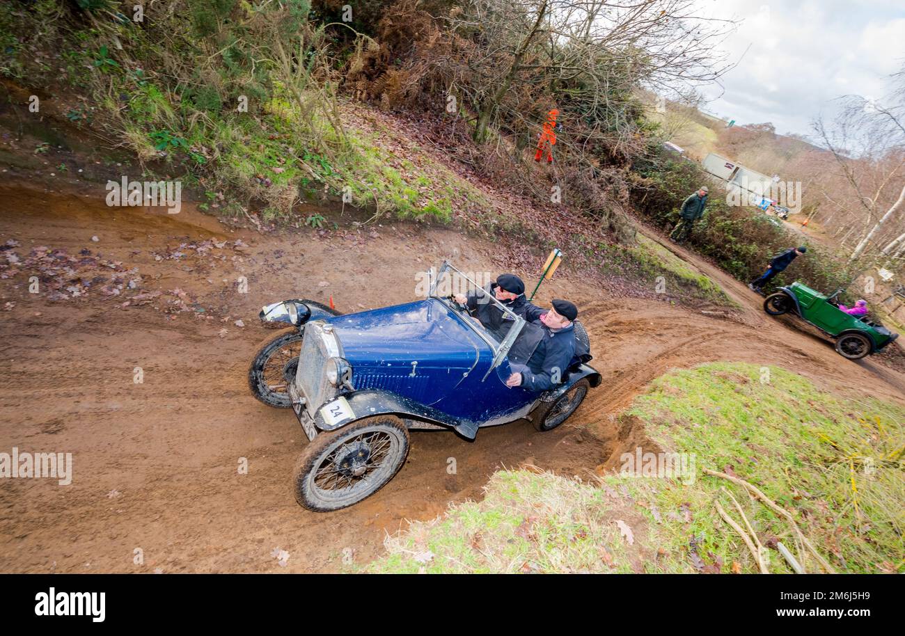 The Pre War Austin 7 car club members taking part in the Dave Wilcox ...