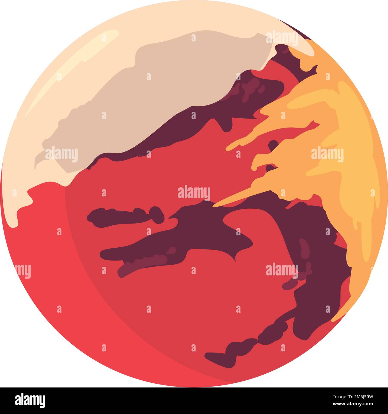 flat red moon design Stock Vector Image & Art - Alamy