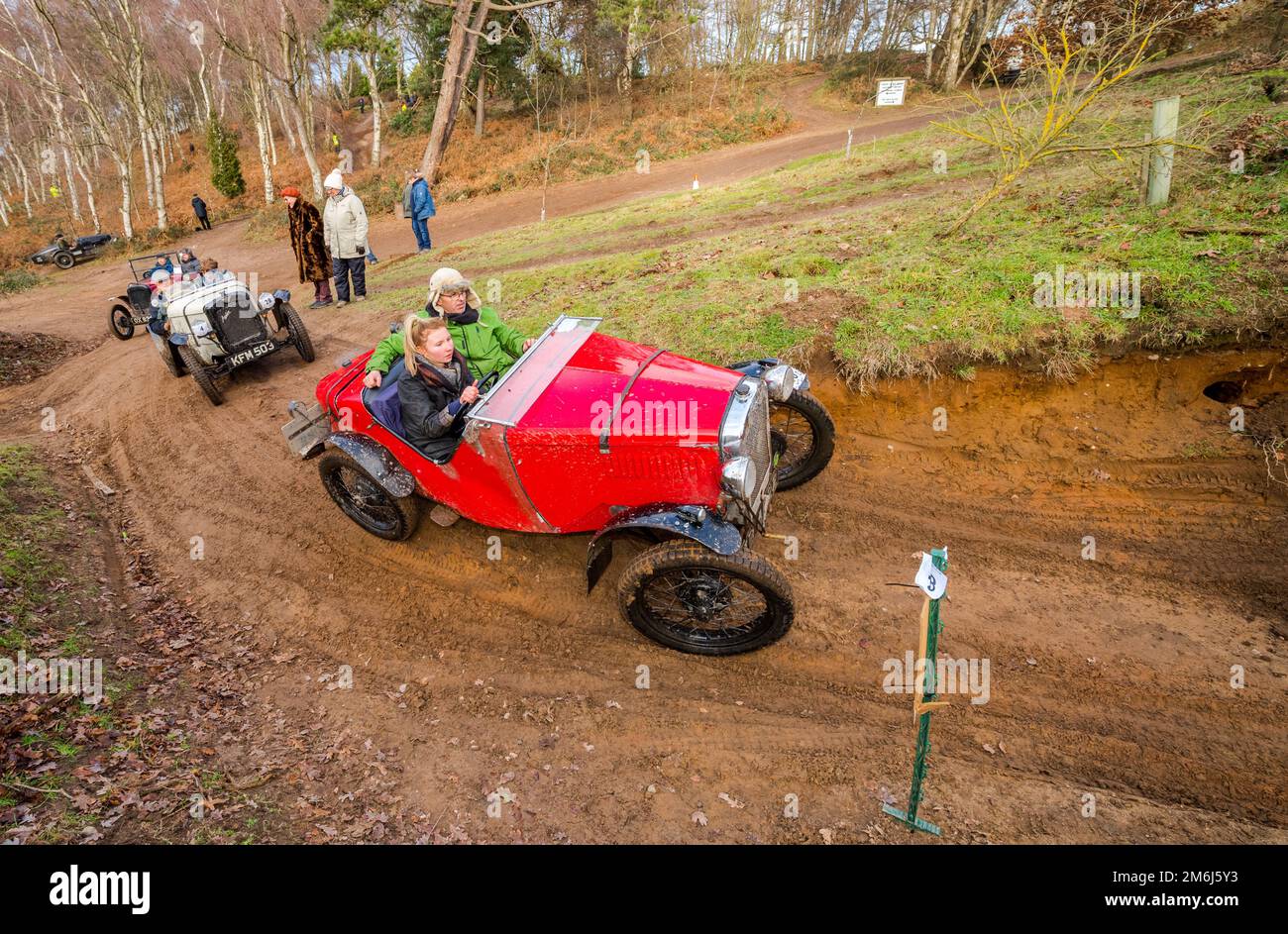 The Pre War Austin 7 car club members taking part in the Dave Wilcox ...