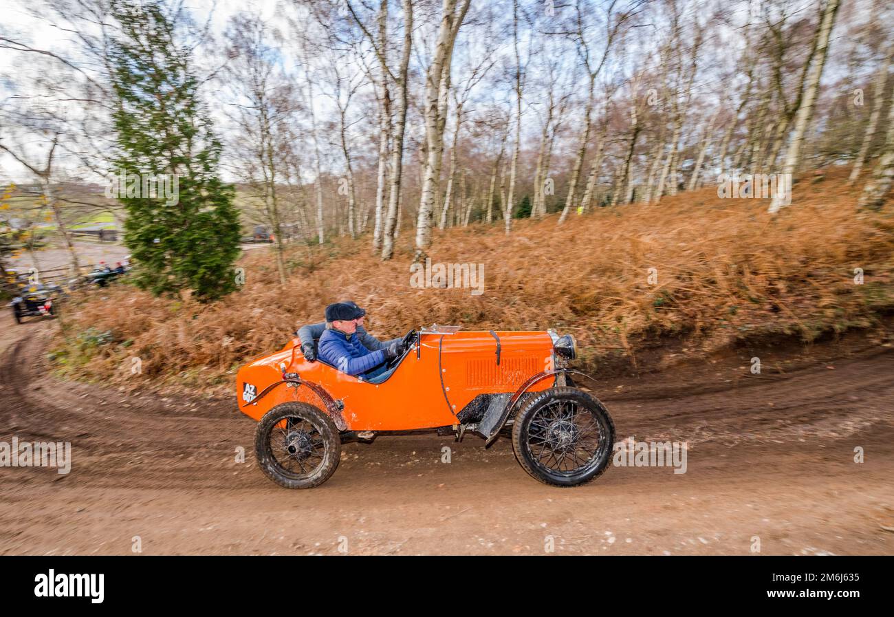 The Pre War Austin 7 car club members taking part in the Dave Wilcox ...