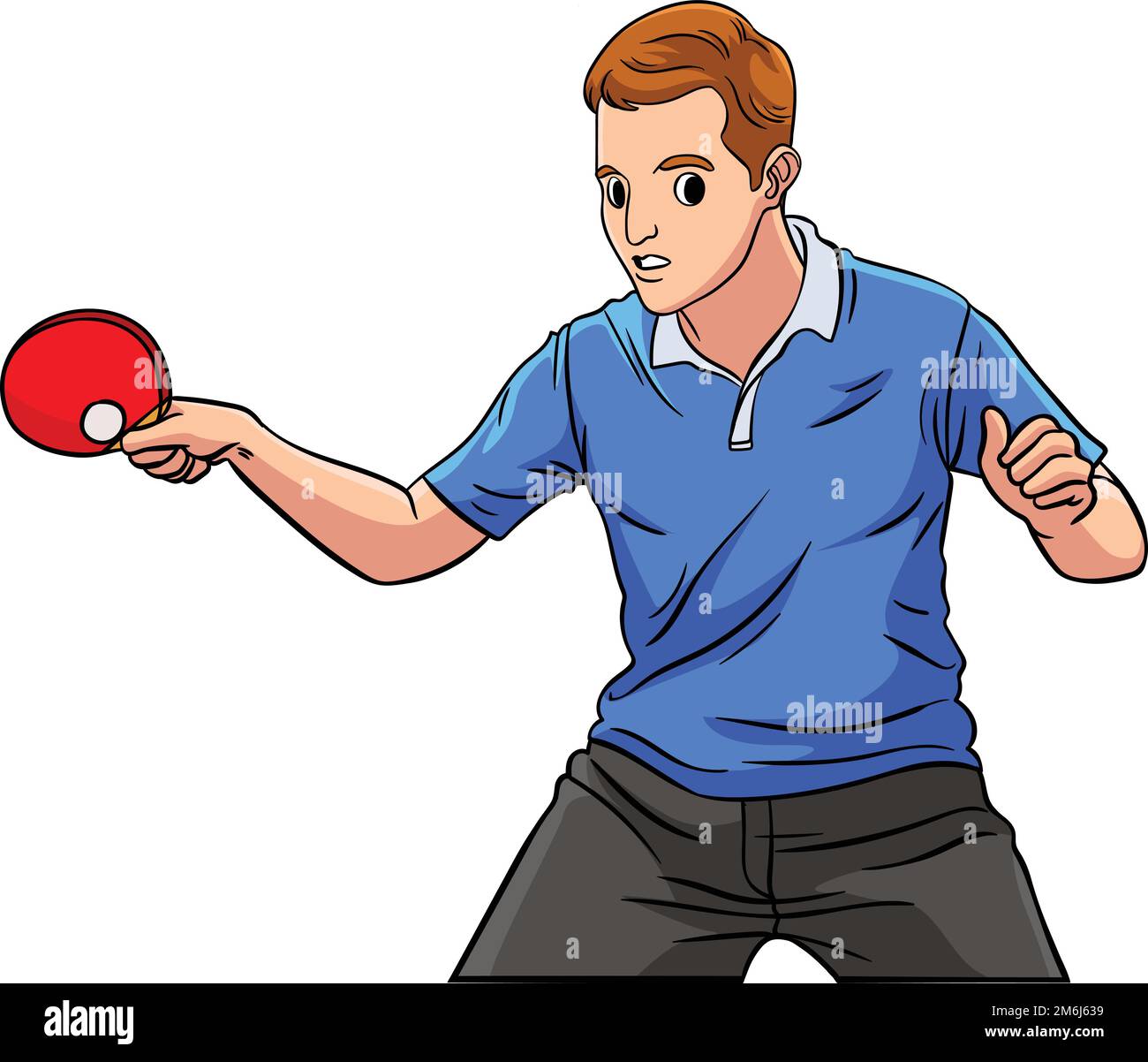 Table Tennis Cartoon Colored Clipart Illustration Stock Vector Image ...