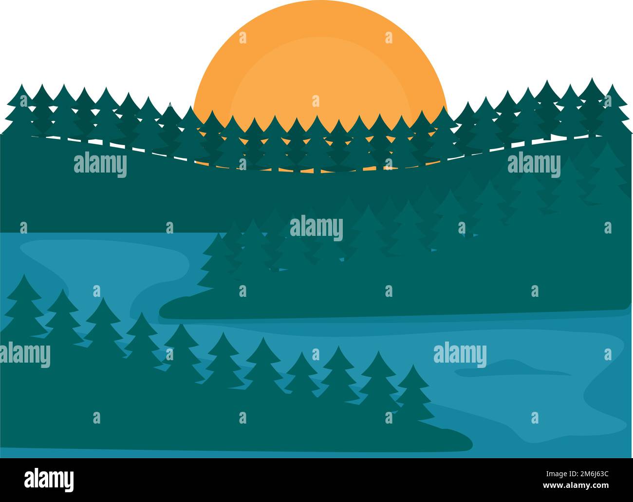 forest landscape design Stock Vector Image & Art - Alamy