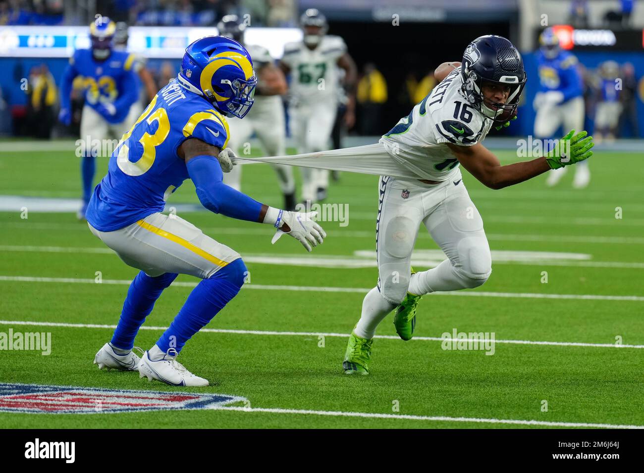 Seattle Seahawks wide receiver Tyler Lockett (16) catches a pass ...