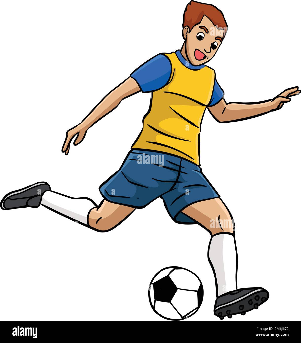 Soccer Sports Cartoon Colored Clipart Illustration Stock Vector Image ...