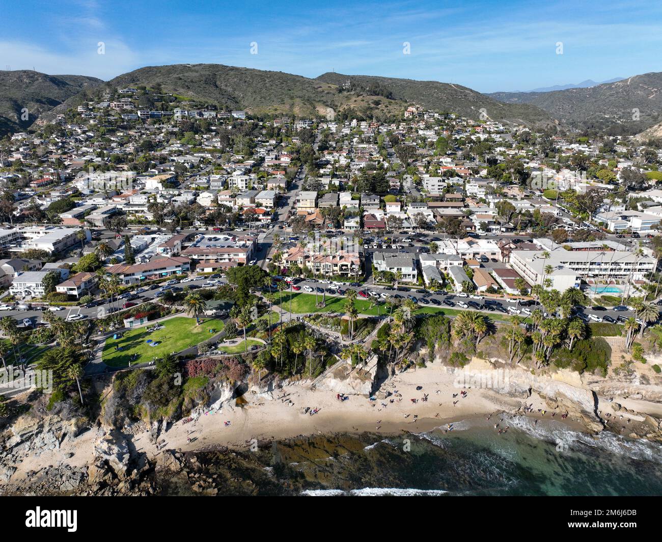 Aerial view of Laguna Beach coastline, California Coastline, USA Stock ...